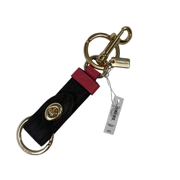 Coach | Accessories | Coach Trigger Snap Bag Charm In Signature Canvas ...